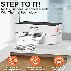 LabelRange LP320 Label Printer – High Speed 4x6 Shipping Label Printer, Windows, Mac, Linux and Chrome OS Compatible, Direct Thermal Printer Supports Shipping, Barcode, Household Labels and More