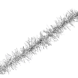 Mandala Crafts Silver Tinsel Garlands Mini Garland Christmas Tree Garland Christmas Silver Garland Decorations - Thin Metallic Foil Glitter Garlands Party Wedding Decor