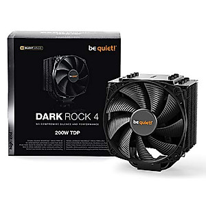 be quiet! Dark Rock 4, BK021, 200W TDP, CPU Cooler Black