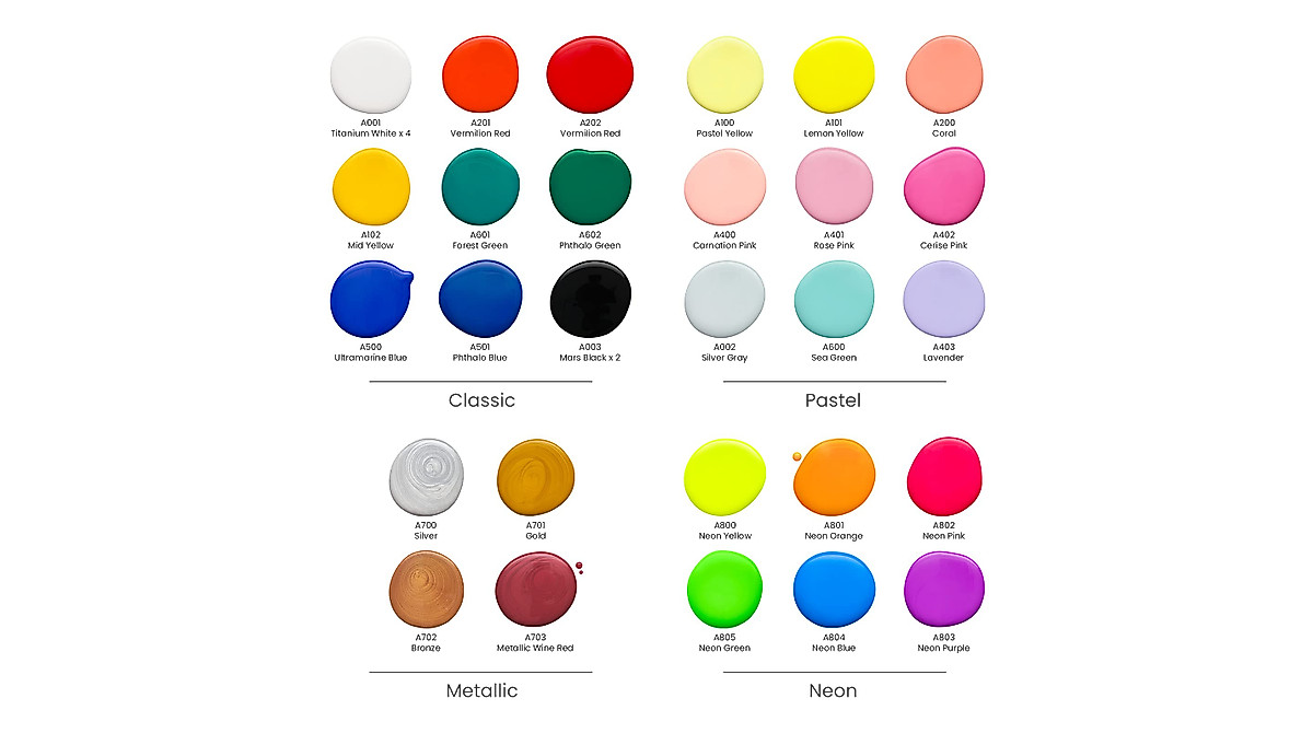 ARTEZA Acrylic Pouring Paint Set - 32 Vibrant Colors