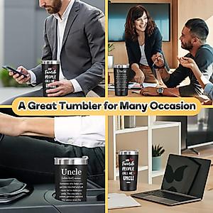 Uncle Gifts,Fathers Day Gift,Funny Socks 20 Oz Insulated Tumbler Cup,Birthday Gift from Niece Nephew,Best Uncle Ever Gifts,Great Present Ideas