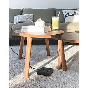 Flat Plug Power Strip, HEZI 6ft Flat Extension Cord, Surge Protector with 3 USB Ports & 6 Outlets Extender Slim Wall Mount Charging Station for Home Office Desk Black, with Plug