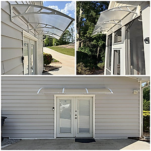 Yescom 40"x40" Outdoor Awning Patio Window Door Canopy Cover UV Protection Hollow Sheet