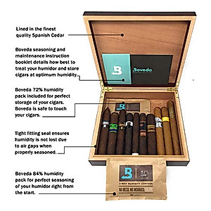 The Chateau 20 Cigar Humidor with Boveda Humidity Control Kit