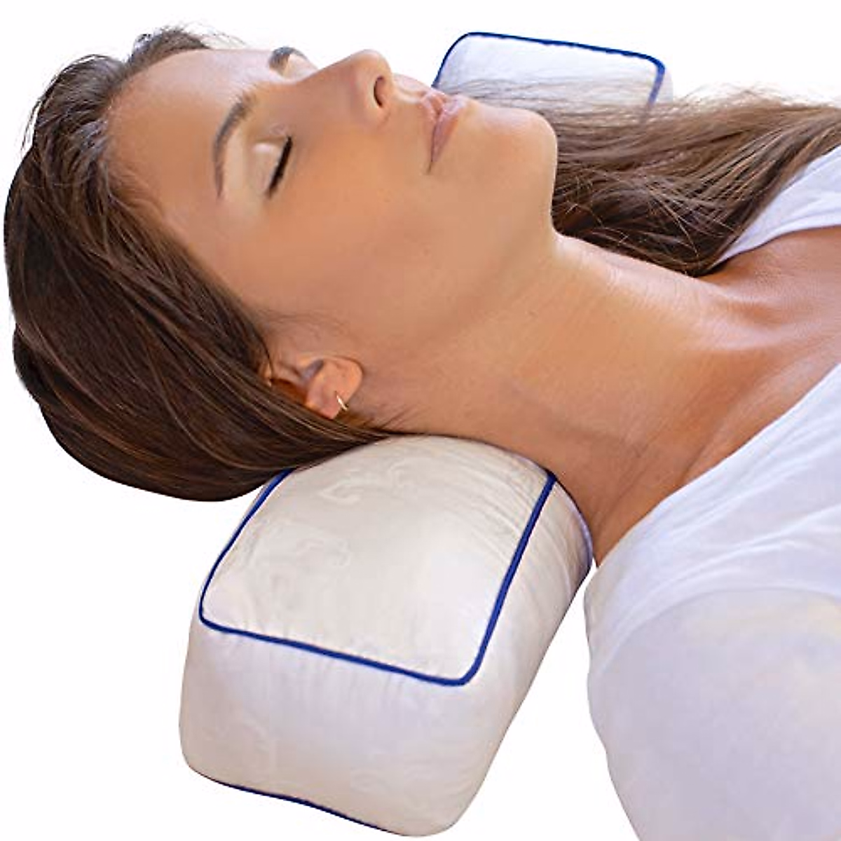 Nature's Guest Adjustable Cervical Neck Roll Bolster Pillow, Better Than Memory Foam Pillow, Neck Pillow for Sleeping, Cervical Cylinder Pillow for Spine Back, Neck Pain, Travel Pillow Leg Bed Pillow