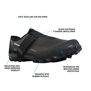 SHIMANO SH-MX100 Multi-Use Off-Road Cycling Shoe, Black, 14-14.5 Women / 11-11.5 Men (EU 46)