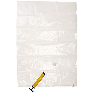 Serene Life Premium Jumbo Vacuum Storage Bags with Hand Vacuum Pump | Easy to Use, Reusable, Zippered Plastic Space Saver Bags for Storage, Travel & Closet Organization