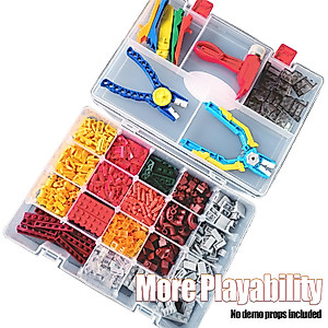 SHIYIJIA Plastic Compartment Organizer Box with Dividers Adjustable Storage Clear Container (400, Grams)