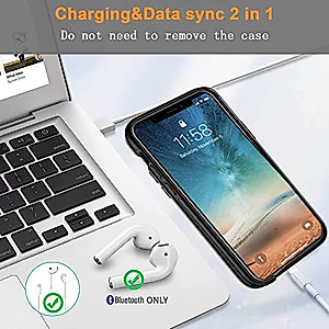 HUGUODONG Battery Case iPhone 12 Mini(5.4 inch), Large Capacity 8200mAh Ultra-Thin Portable 2-in-1 Charging and Protection case,Compatible with Mini Extended Charger -Black