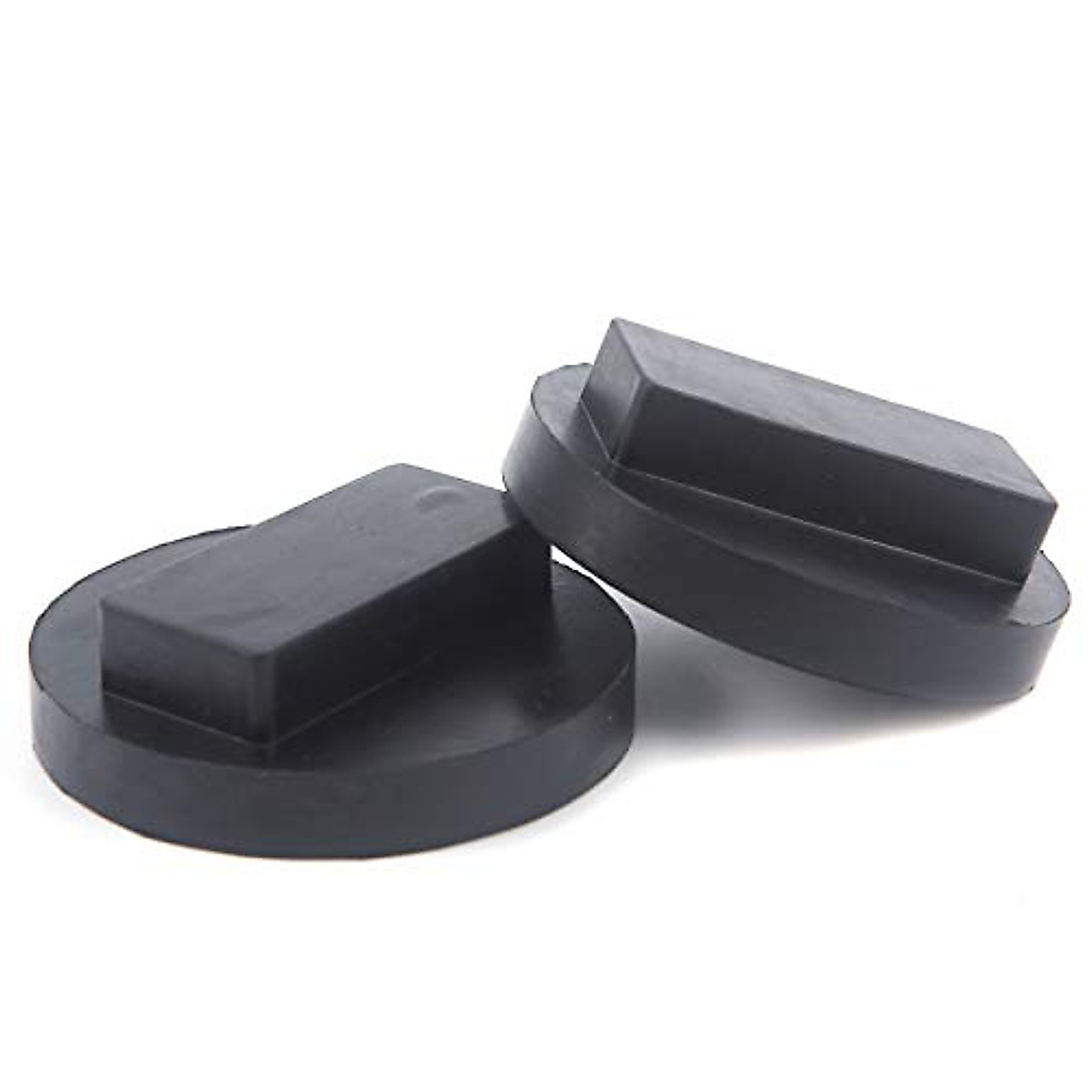 PARTOL Jack Pad Adapter Universal for BMW & Mini, Square Polyurethane Jack Pad Frame Rail Protector for Jack Stand Jack Block - Black, 2 Pack