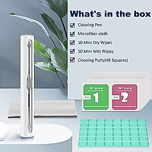 INNENS Cleaner Kit for AirPods Pro 1 2 3, Earbud Cleaning Kit, 3 in 1 Multi-Function Airpod Cleaning Pen with Soft Brush and Cleaning Putty for Earphones Case Phone Other Electronics Cleaning Tool