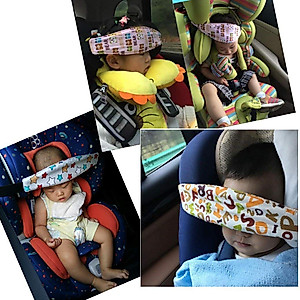 JZK 3 Soft Safety Baby car seat Head Support Strap Toddler Head Holder Belt Fastening Band, Stop Kids Necks Falling or Bobbing Forward When Sleep/nap