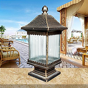 SPNEC Creative Outdoor Waterproof Courtyard Gate Wall Landscape Garden Home Villa Column Head Lamp