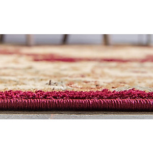 Unique Loom Versailles Collection Area Rug - Charles (5' 3" x 8' Rectangle Red/Cream)