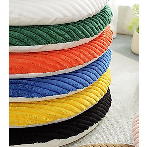 Happiness Decoration Bar Stool Cushions Round 14 Inch Memory Foam Seat Cushion Non Slip Cushion Cover Tatami Kitchen, Home, Office Chair Pads with Zipper Washable (14 inch, Navy Blue)