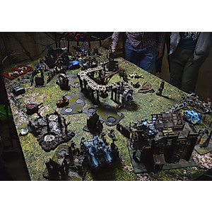 Warzone Studio 6’ x 4’ Double-Sided Rubber Battle Mat: Deserted Heart + Homeland + Bag