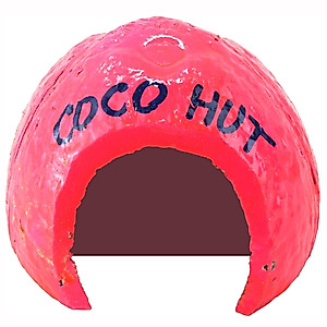 Needzo Hermit Crab Coconut Hut, Small Hideout for Pet Habitat, Color and Size May Vary, 2.25 to 3 Inches