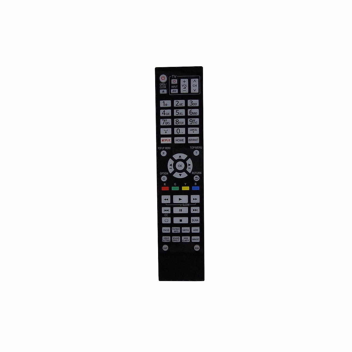 HCDZ Replacement Remote Control for Panasonic N2QAYA000131 DMP-UB900 DMP-UB900-K DMP-UB900EBK Ultra HD 4K Blu-ray DVD Disc Player (DP-UB820)