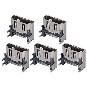 5 Pcs Game Console Socket,Game Console Socket Port Interface Connector Replacement,for PS4 Slim/PRO,Mini Port Socket, in Use