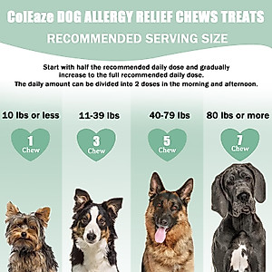 Dog Allergy Relief Chews 200Pcs Omega 3 Fish Oil Skin & Coat Supplement, Dog Itching Skin Relief with Probiotics & Colostrum - Dry Skin, Hot Spots, Licking, Seasonal Allergies Immune Support Treats
