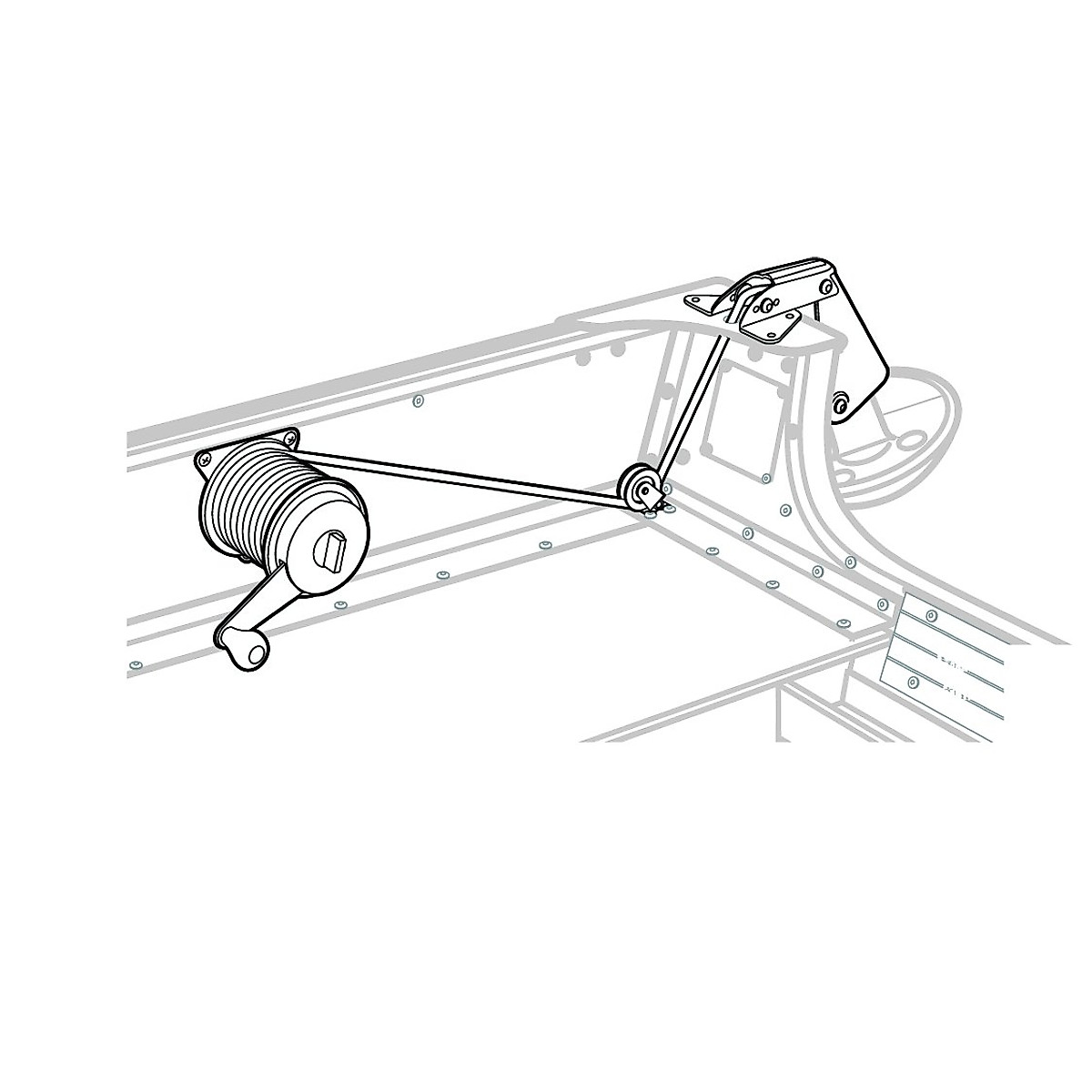Attwood 13710-4 Anchor Lift System, Lifts and Drops Anchor, Heavy-Gauge Steel, Self-Lubricating Nylon Wheels