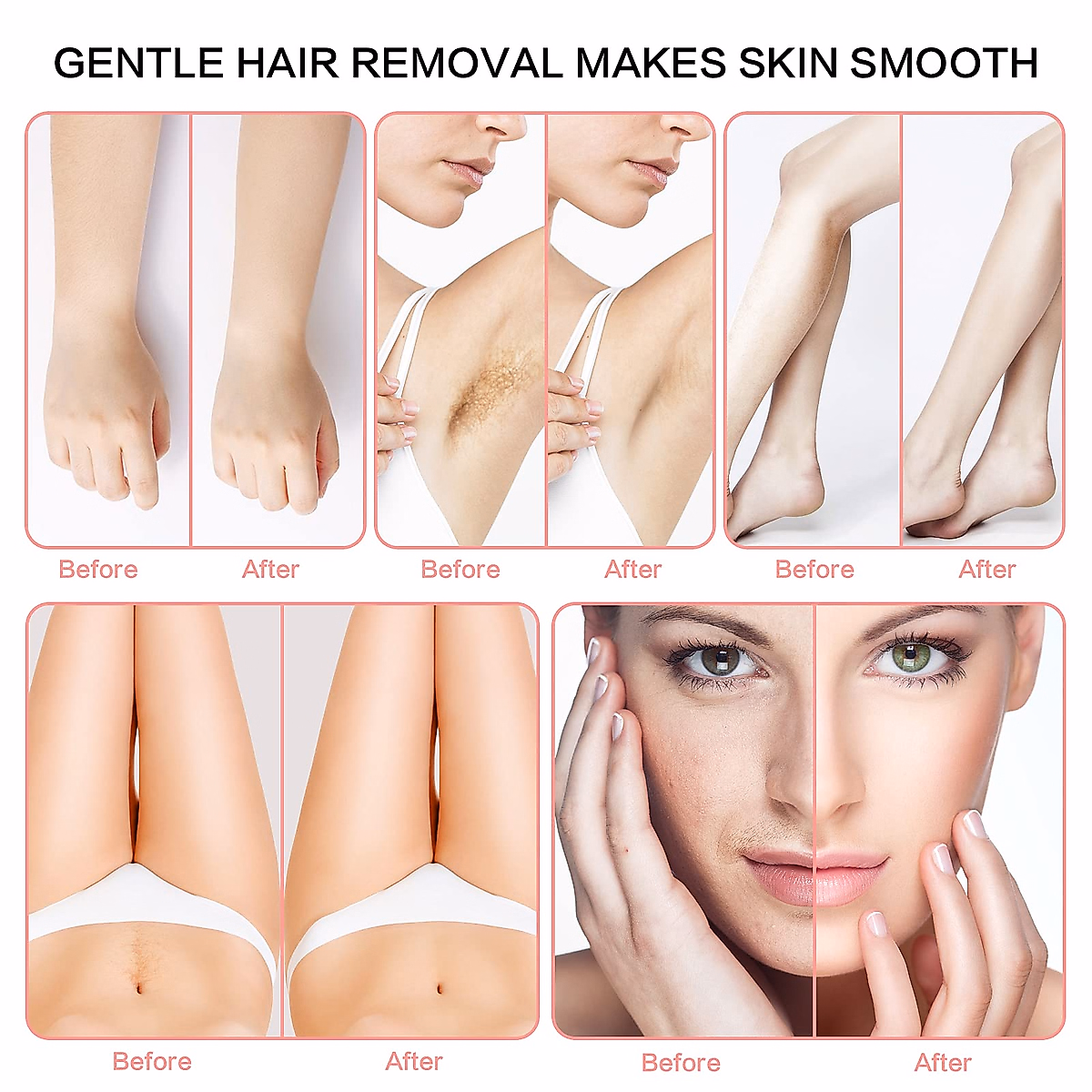 1.2L Double Portable Wax Warmer Machine for Painless Hair Removal, Women Men Professional Wax Heater with Adjustable Temperature Set,40pcs Wax Sticks