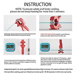 VIT SPORT 1.75mm Filament Connector | Easy Operate Filament Welder Filament Splicer for 3D Printer | Filament Fuser Filament Joiner for PLA/ABS/PC/PETG/TPU Filaments