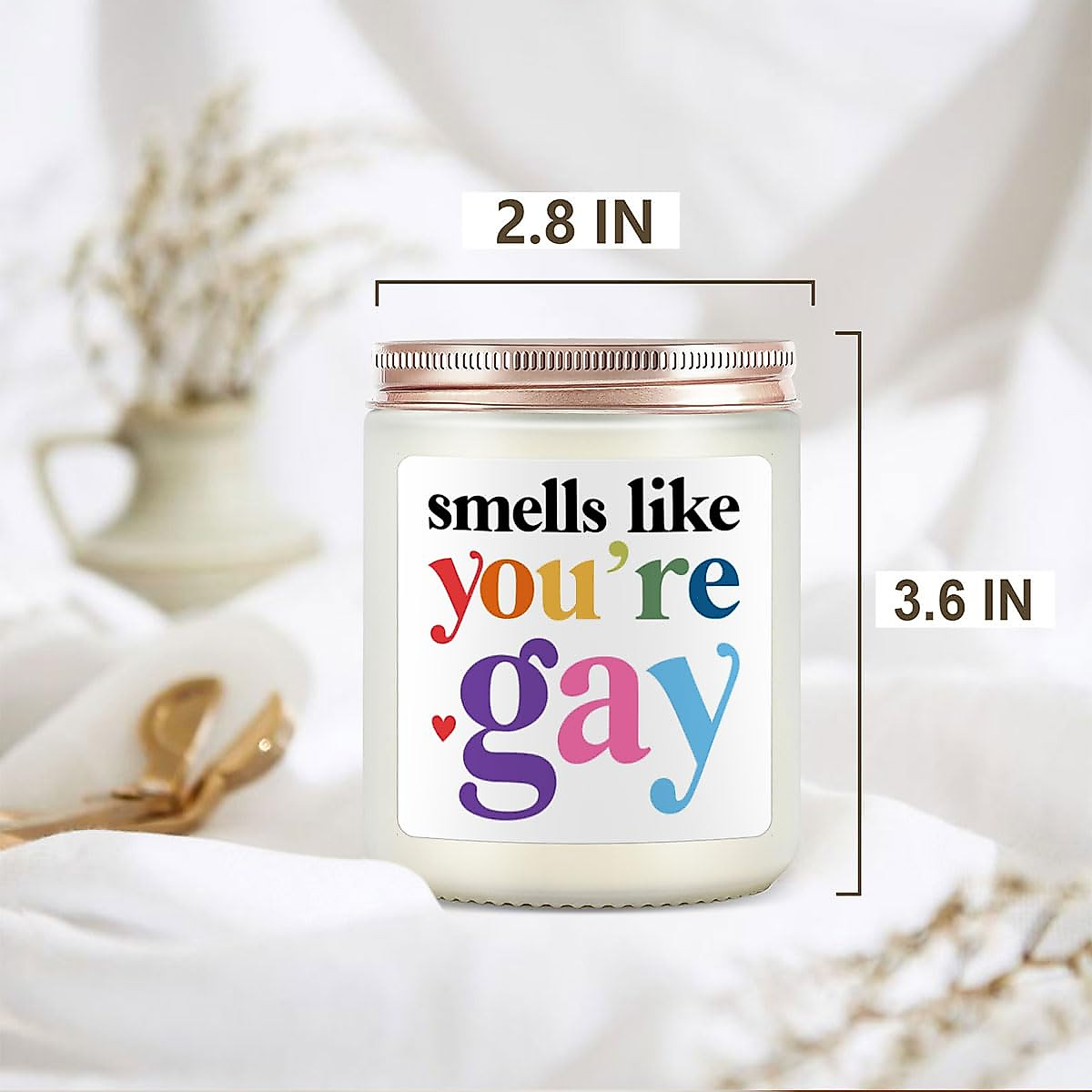 Gay Gifts Candle, Price Gifts, Gifts for Gay Man, Gay Stuff, Gay Price Gifts for Men LGBTQ Lesbian Bisexual Transgender Queer, Rainbow Gag Gifts Funny Adult Christmas Scented Candles