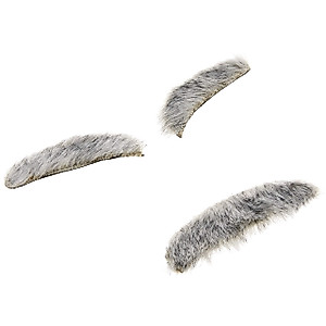 Gray Old Man Moustache & Eyebrows - 1 Set, Fits Most Teens and Adults - Perfect for Wacky Parties & Stage Performances