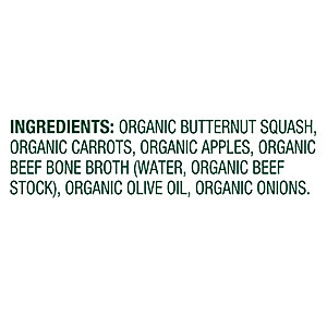 Sprout Organic Baby Food, Stage 2 Pouches, Butternut Squash, Carrot, and Apple with Beef Bone Broth, 3.5 Oz Purees (Pack of 12)