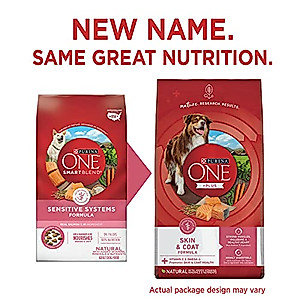 Purina ONE Natural, Sensitive Stomach Dry Dog Food, +Plus Skin & Coat Formula - 16.5 lb. Bag