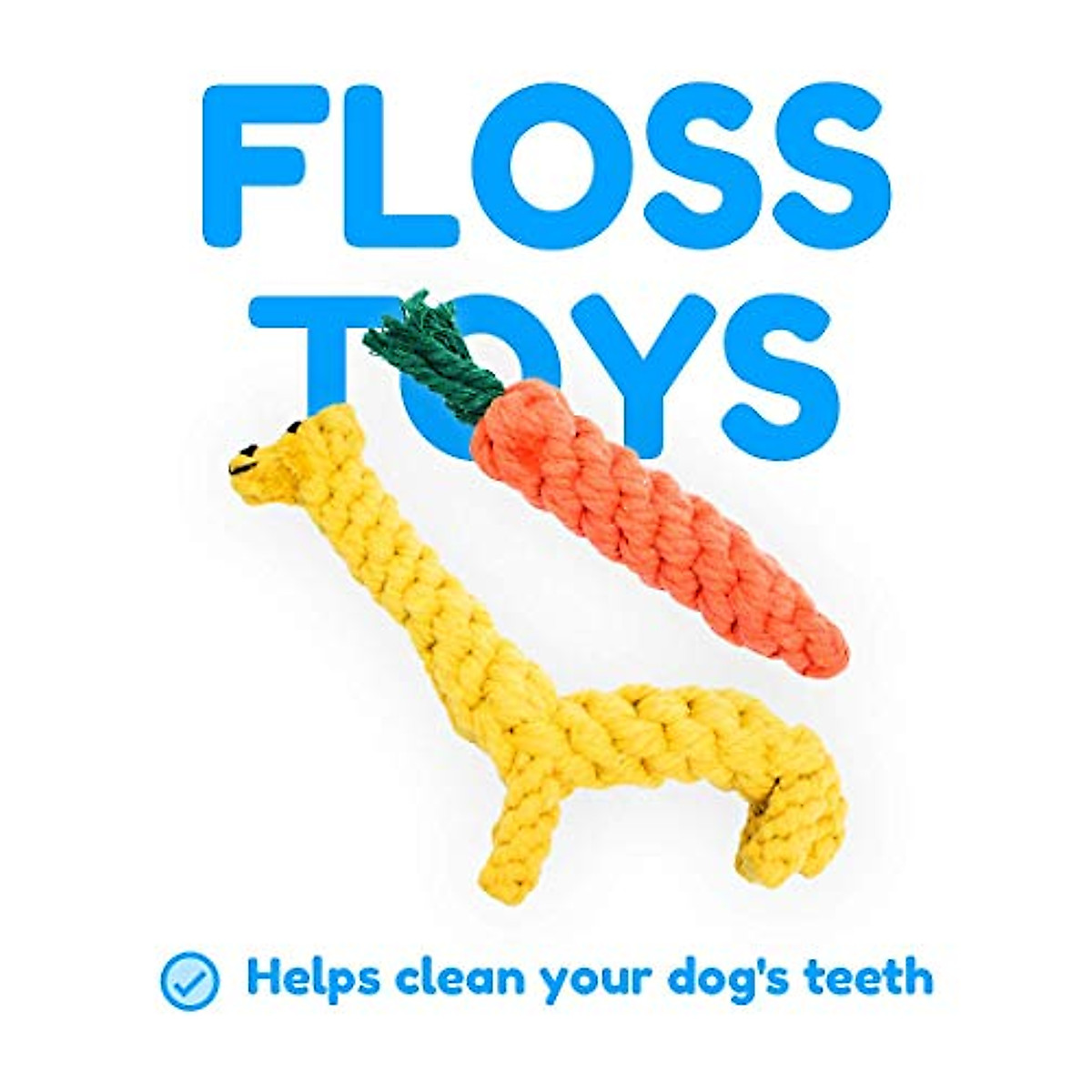 Pacific Pups Products for Dogs - Dog Toys for Aggressive Chewers, 11 Heavy Duty Dog Chew Toys for Aggressive Chewers, Cotton Puppy Chew Toys for Teething, Dogs Toys, Benefits Non-Profit Dog Rescue