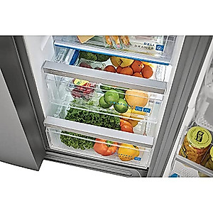 Frigidaire GRSS2652AF 36" Gallery Series Freestanding Side by Side Refrigerator with 25.6 cu. ft. Capacity, 3 Glass Shelves, Crisper Drawer, Ice Maker, Energy Star Certified in Stainless Steel