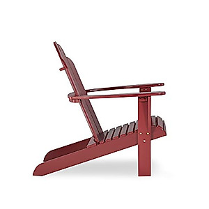 Linon Red Adirondack Chair, 30.4" W x 37.6" D x 37.8" H