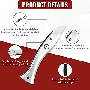 Zimpty 2PCS Delphin dolphin knife Carpet Fitter Professional Tool- Box Cutter