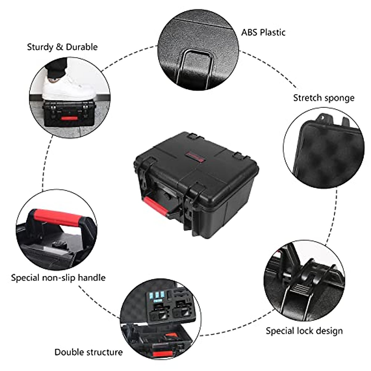 Smatree SmaCase GA500 Floaty/Water-Resist Hard Case Compatible for GoPro Hero 11/10/9,8,7,6,5,4,3 Plus, 3, 2, 1,GoPro Hero (2018),DJI Osmo Action, 7.9 Liter Update(Camera and Accessories Not Included)