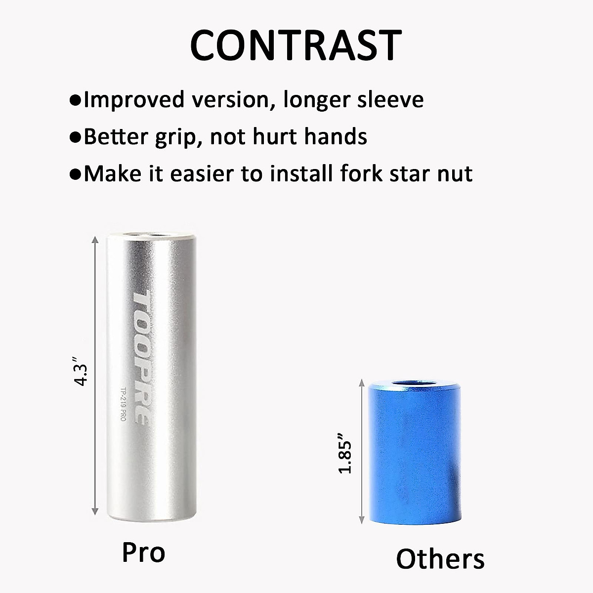 GOLDEAL TOOPRE Bicycle Fork Star Nut Setting Installer with 1 Spare Special Screw and 3 Star Nuts （for 7/8",1",1-1/8"）