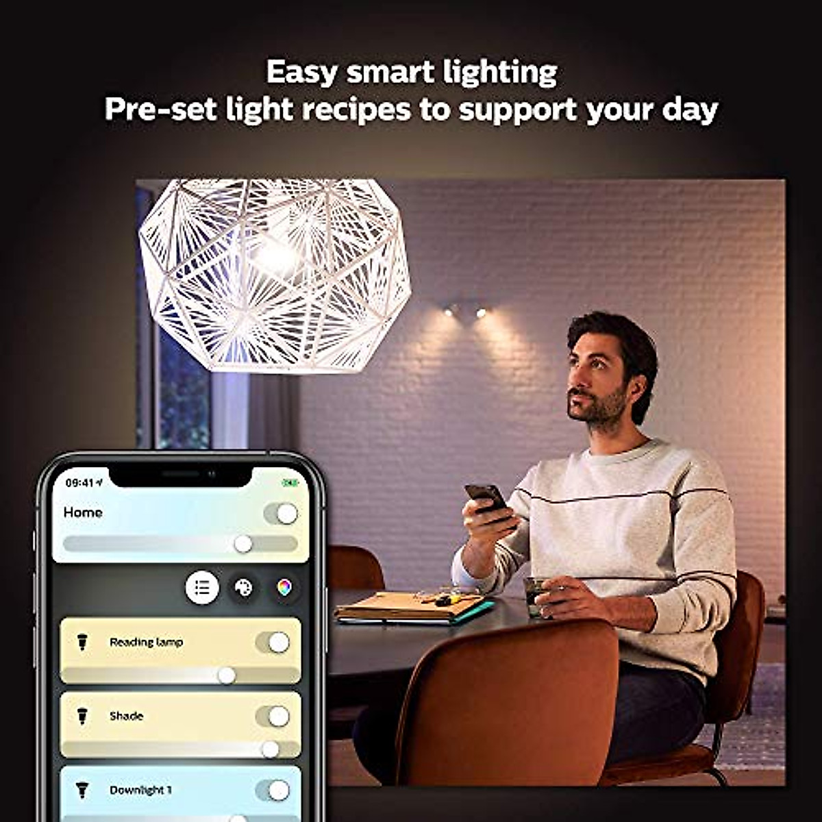Philips 461004 Hue White Ambiance A19 60W Equivalent Dimmable LED Smart Bulb (Compatible with Amazon Alexa, Apple HomeKit, and Google Assistant)
