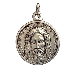 I G J The Holy Face Shroud of Jesus Christ Medal - Real Italian Masterpiece (Holy Face Medal with Cord)