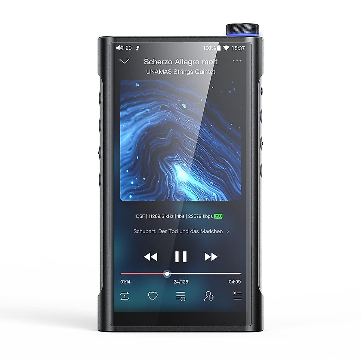 FiiO M15S Music Player Snapdragon 660 with ES9038PRO Hi-Res Android 10 5.5inch MP3 Player WiFi/MQA/Bluetooth 5.0/Spotify/Tidal/Amazon Music Support