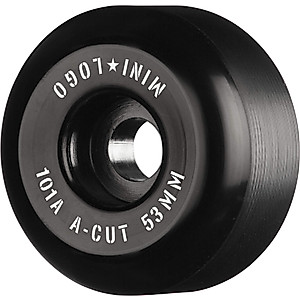 Mini Logo Skateboard Wheels A-Cut '2' 53mm 101A Black