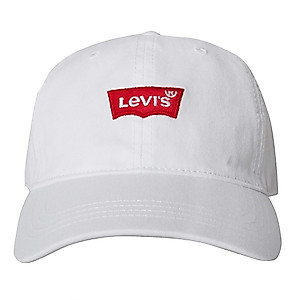 Levi's Men's Classic Baseball Hat with Logo, White, One Size