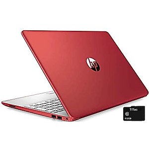 HP Pavilion 15 15.6-inch HD Laptop - Intel Pentium Processor - 8GB DDR4 - 128GB SSD - Webcam - USB-C - HDM - WiFi - Windows 10 S - Scarlet Red - TiTac Accessory (Renewed)