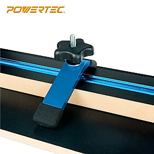 POWERTEC 71395 Taper/Straight Line Jig for Table Saws with 3/4” Wide by 3/8” Deep Miter Slot