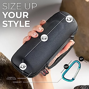 HomEquip Waterproof Case for JBL Charge 4/ Charge 5, Fits Multiple JBL Bluetooth Speakers, Black (case only)