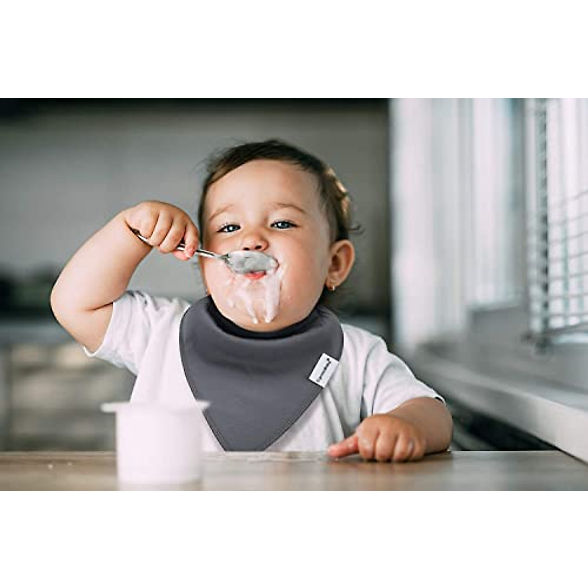 Baby Bandana Drool Bibs for Boys and Girls, Solid Colors,12 Pack Baby Bibs for Teething and Drooling, Organic Cotton Bibs