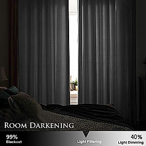 StangH Extra Long Velvet Curtains & Top Bottom Grommet Outdoor Curtains