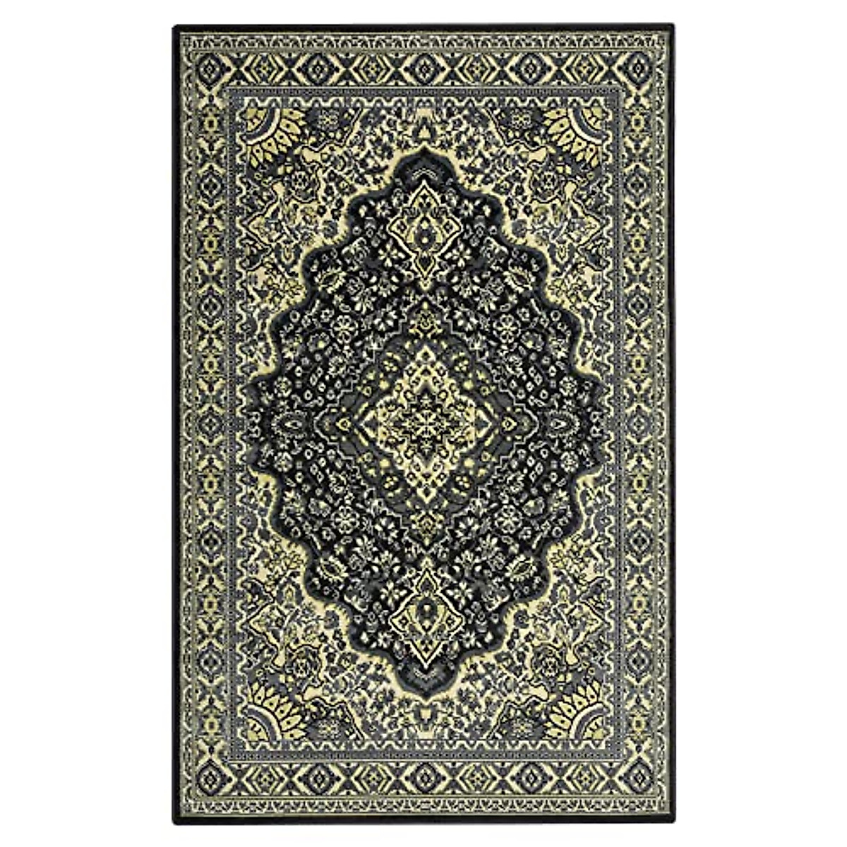 WESTLOOM 8x10 Indoor Living Room Bedroom Large Area Rug Medallion Collection Area Rug Non-Shedding Oriental Traditional Area Rug, Grey