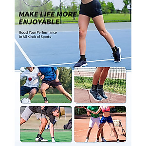 CAMBIVO Ankle Brace for Men and Women, 2 Pack Ankle Support for Plantar Fasciitis Relief, Ankle Wrap with Adjustable Straps for Sprained Ankle, Foot Heel Pain, Achilles Tendon, Swelling, Gray