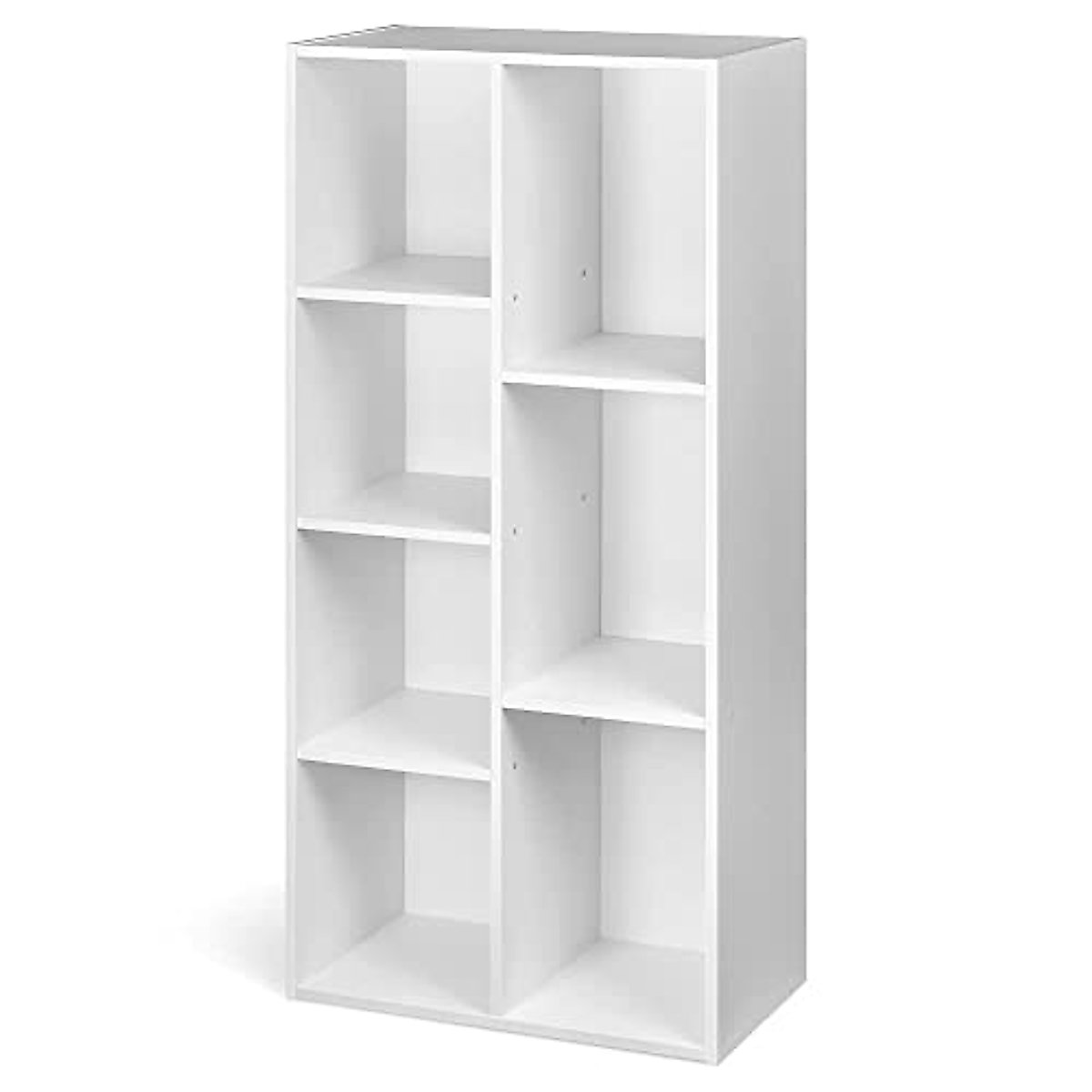 Amazon Basics 7-Cube Organizer Bookcase, White